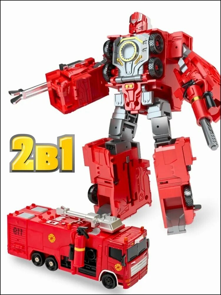 Робот трансформер пожарная машина подарок мальчику, девочке на новый год, день рождения