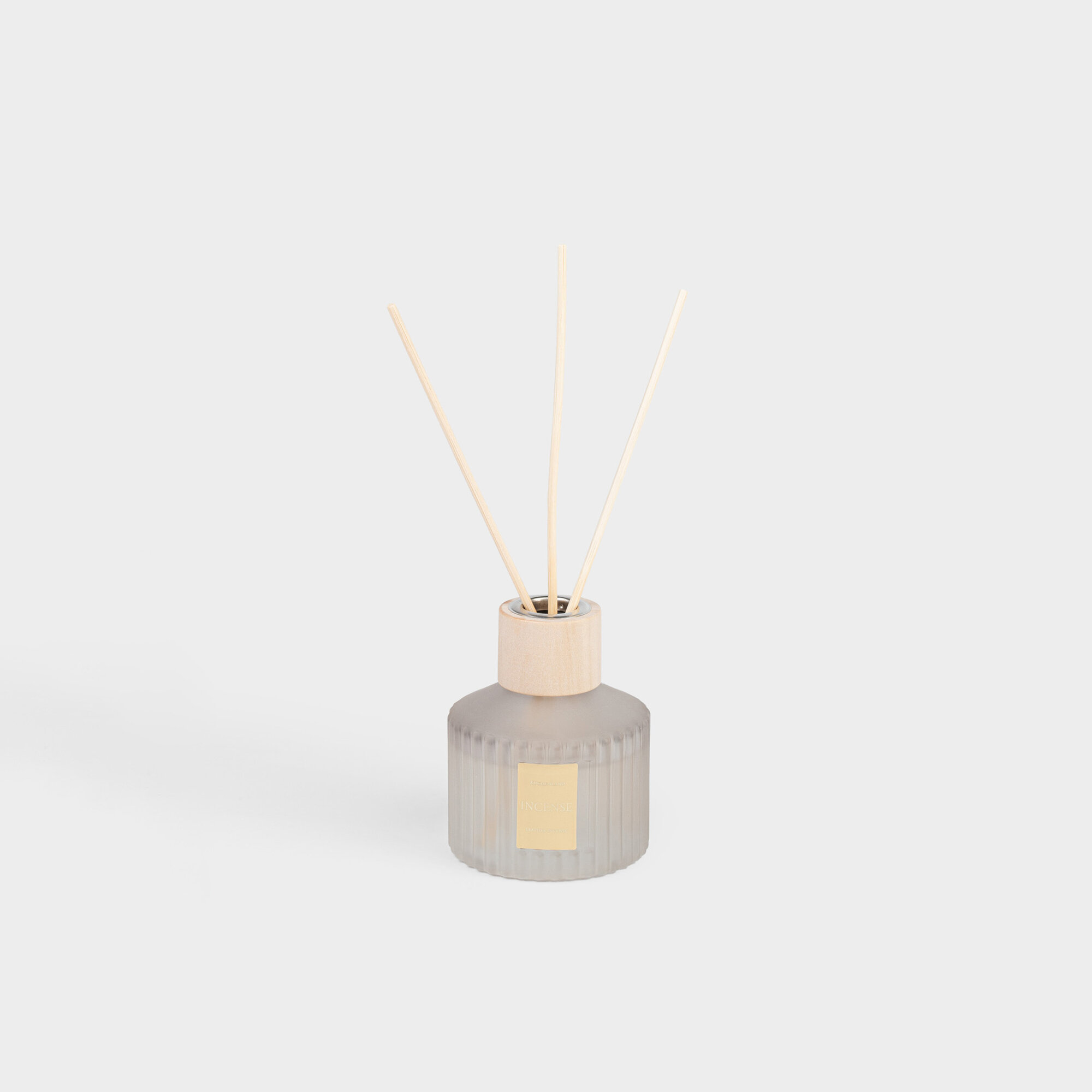 Ароматический диффузор, 80 мл, матовый, серый, Leather Incense, Incense