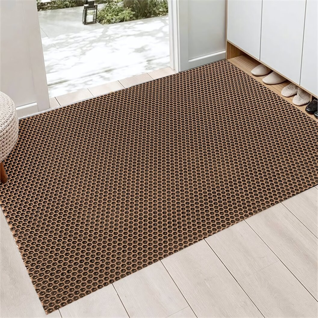 Коврик универсальный 150х205см eva "Sindbad", коричневый, ячеистый, для прихожей и дома