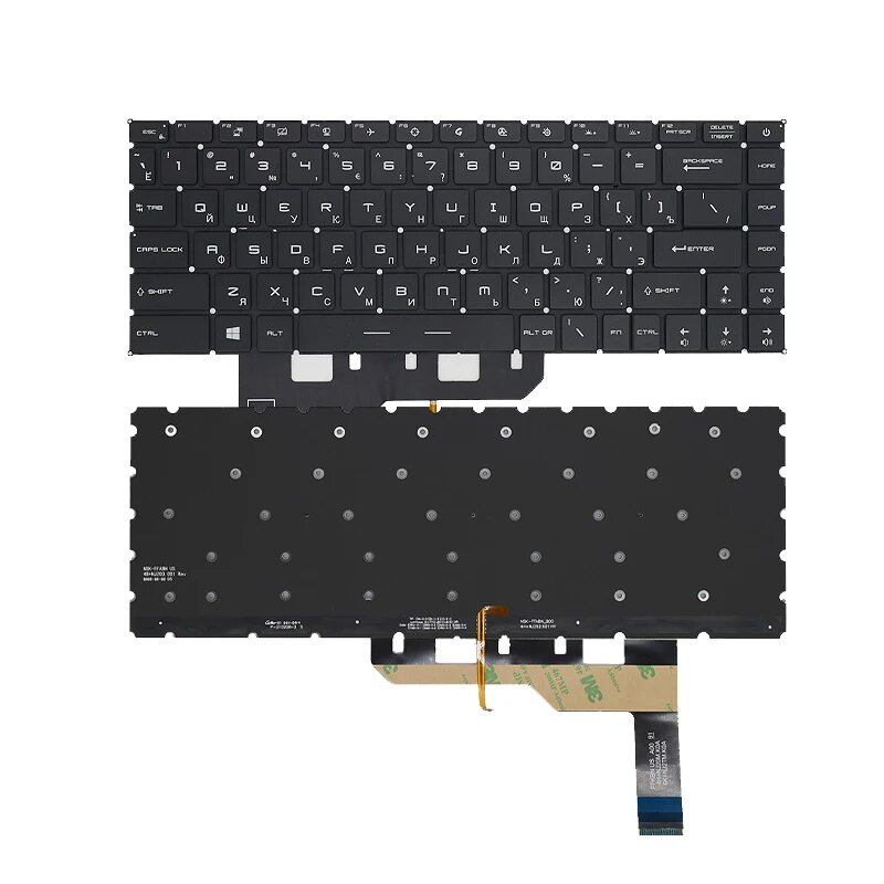 Новая клавиатура США/RU для MSI GE66 GS66 P66 GP66 Stealth MS-1541 MS-14C1 MS-16V1 MS-16V2 MS-14D3 MS-14D1/14DK с белой подсветкой