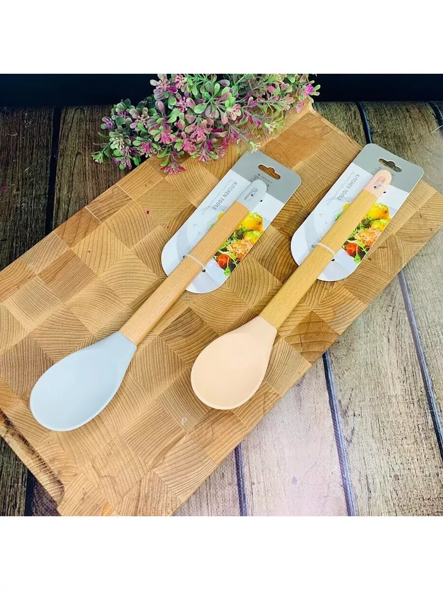 Ложка кухонная Lenardi, силиконовая, 30 см