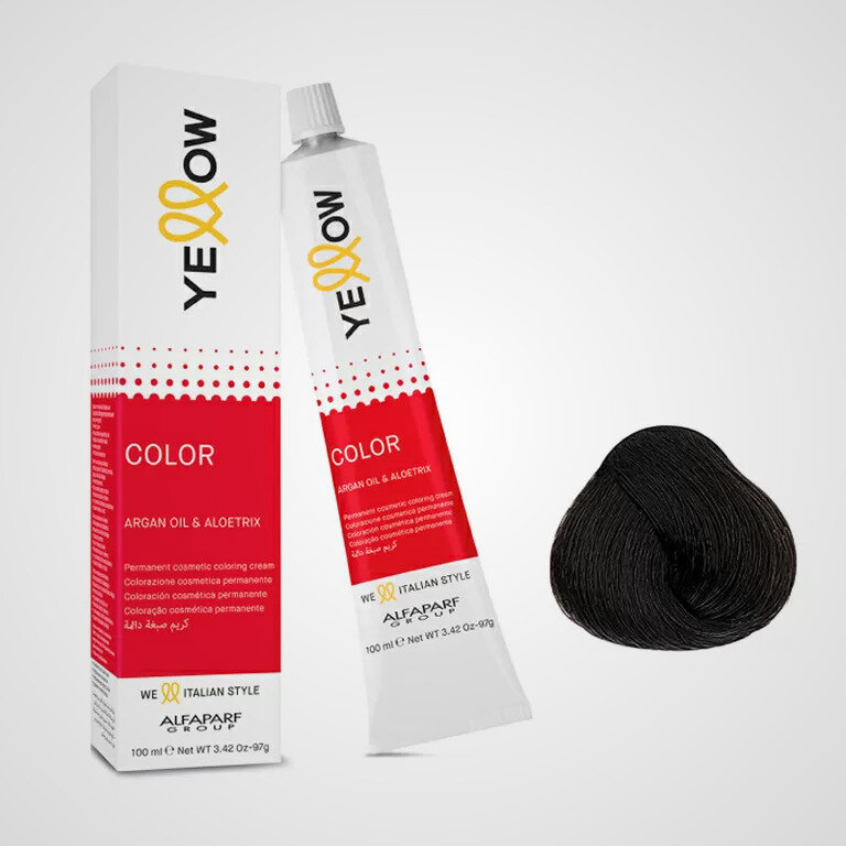 Ye Color Перманентная крем краска 4.1 100 мл YELLOW PROFESSIONAL Ye Color Permanent Coloring Cream Краска 100 мл