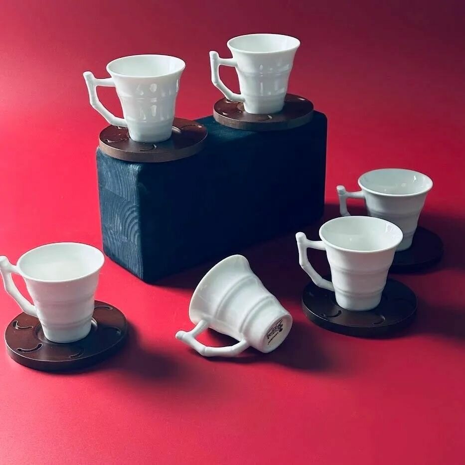 Кофейный набор 12 предметов Lenardi Lenardi Tropical 90мл фарфор