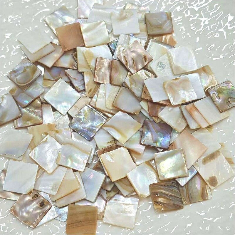 100 г мозаичной плитки из перламутра, темные квадратные фрагменты ракушки, подходит для рукоделия и домашнего декора