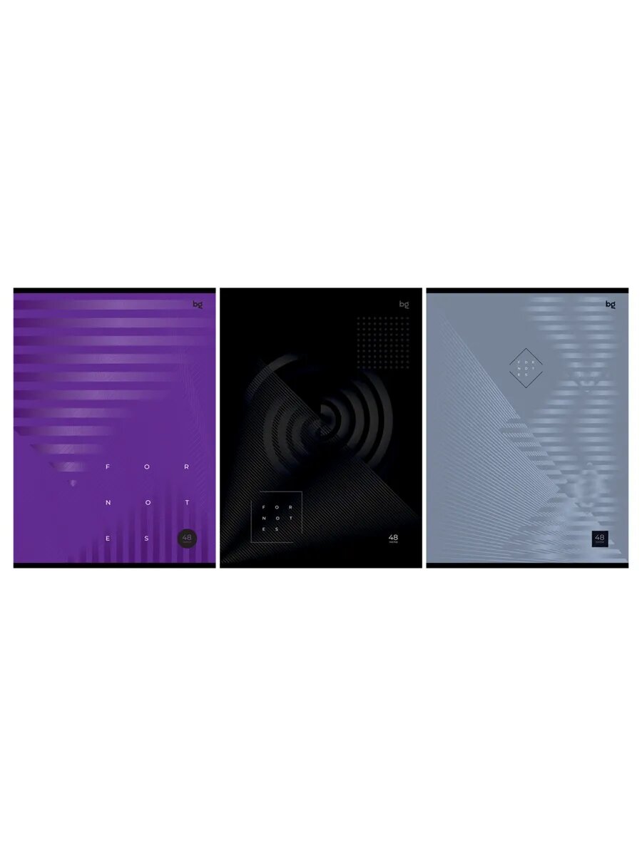 Тетрадь BG For notes, А4, в клетку, 48 листов, с полями, на скобе