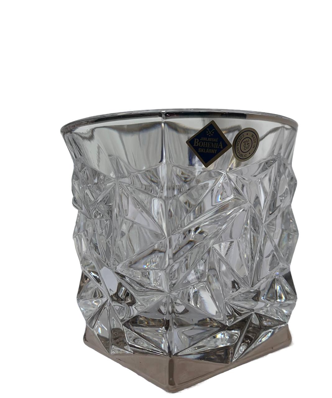 Стакан для виски "GLACIER", декор "Отводка платина", 350 мл (набор 6 шт.), хрусталь, Bohemia Jihlava/ ИПХ070