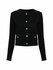 Куртка Alessandra Rich Buttoned embellished jacket, размер 40, black/black