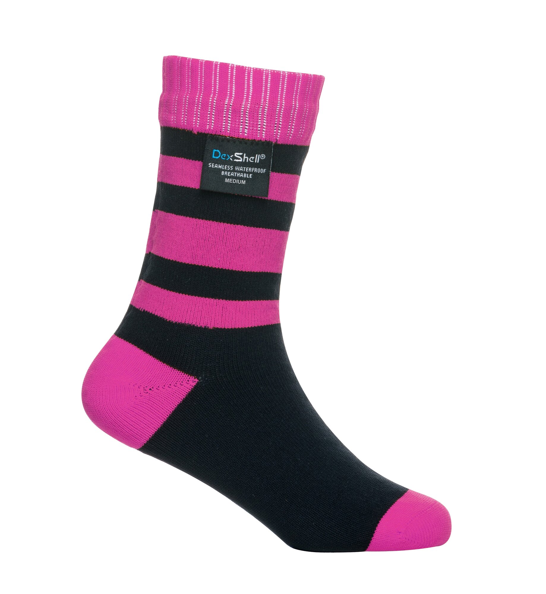 Носки детские водонепроницаемые DexShell Waterproof Children Socks (DS546), цвет Чёрный/Розовый, размер носков S