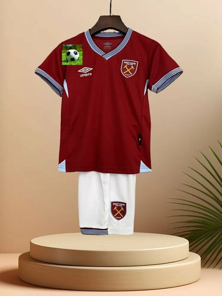 Форма футбольная FOOTBALL FANS West Ham United (Вест Хэм Юнайтед) Детский футбольный костюм футболка - шорты