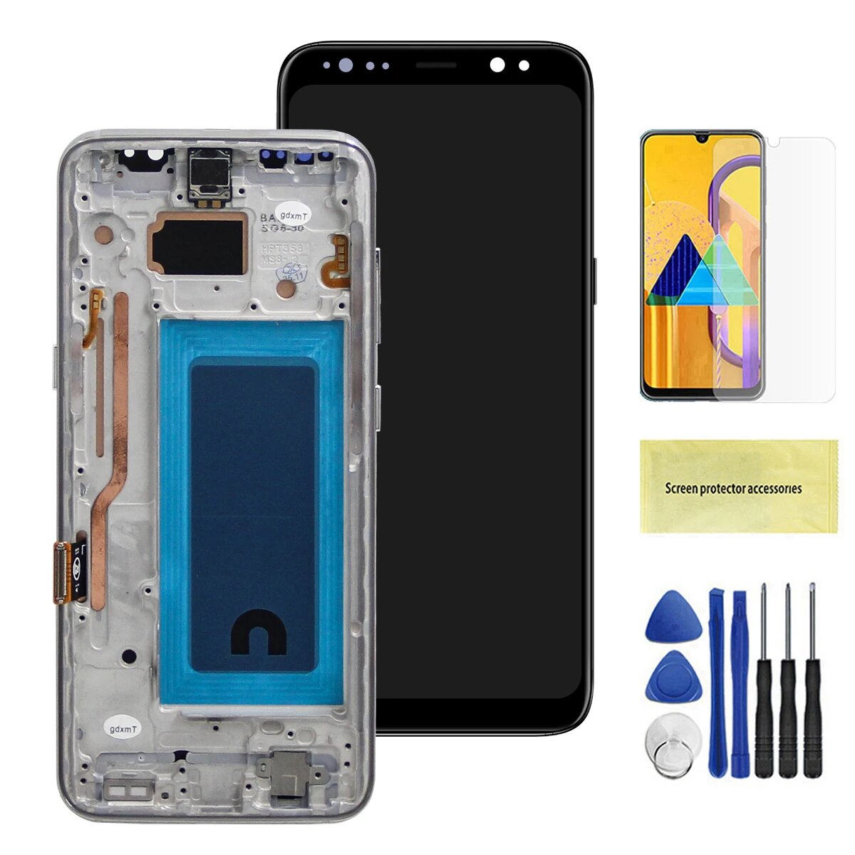 100% протестированный новый TFT S8 ЖК-дисплей для Samsung S8 Дисплей G950 G950F Silver with Frame
