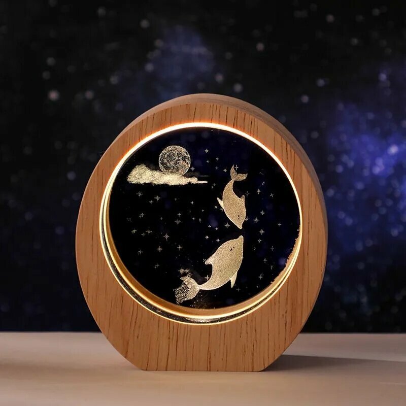 Светильник 3D "Сатурн", USB, романтический дизайн, мягкий свет, 3 цвета