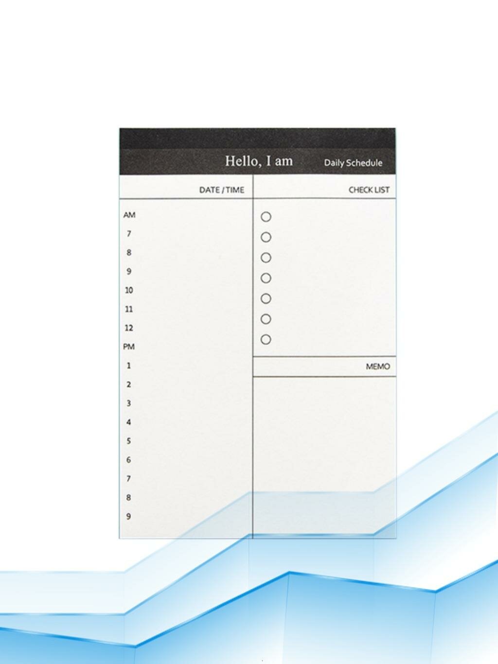 Ежедневные блокноты-чек-листы, Ежедневное расписание