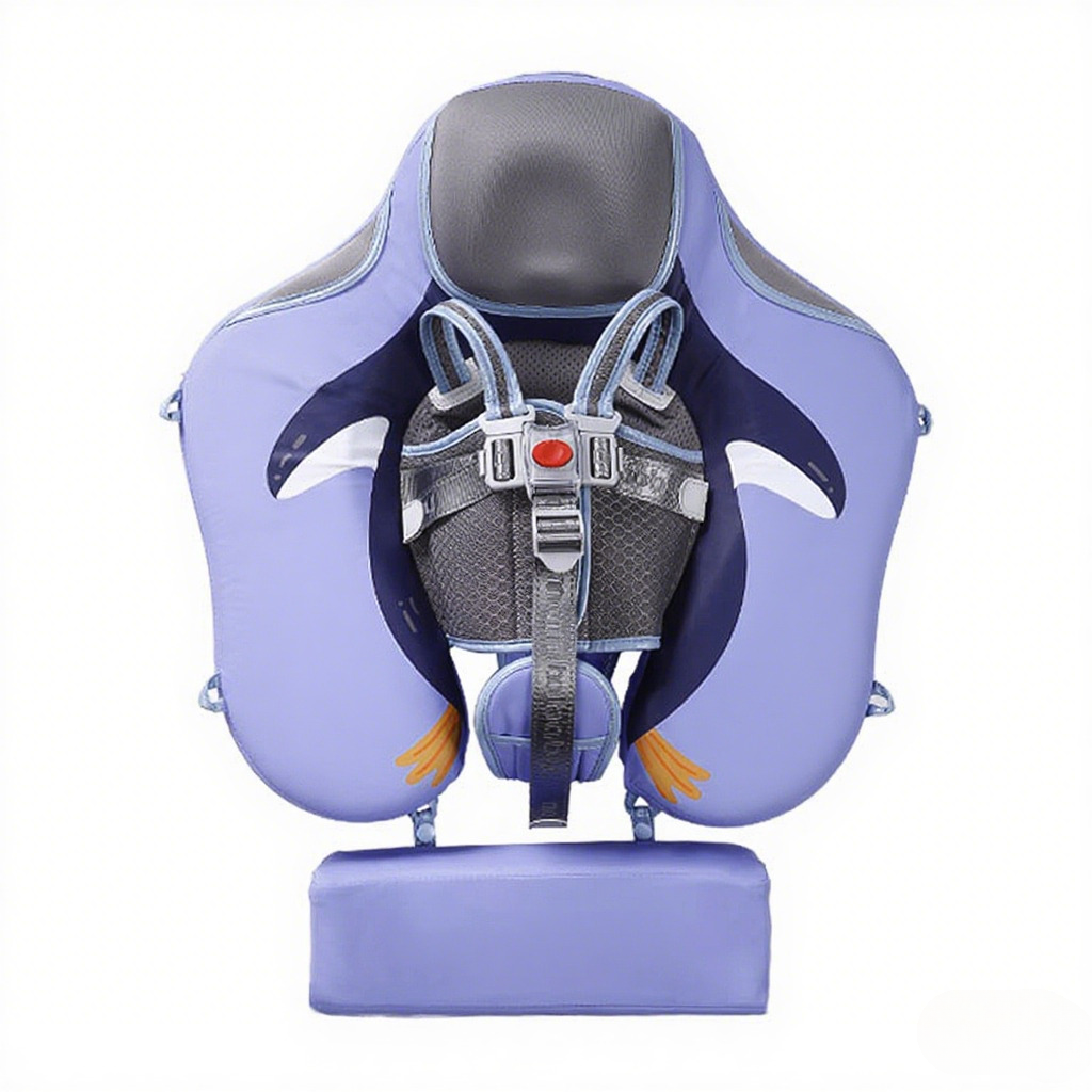 Детский Плавательный Круг Для Шеи: Без Накачивания Надежная Поддержка Для 6-12 Месяцев - Два Способа Плавания Мягкий Материал PU For Бассейн И Ванна