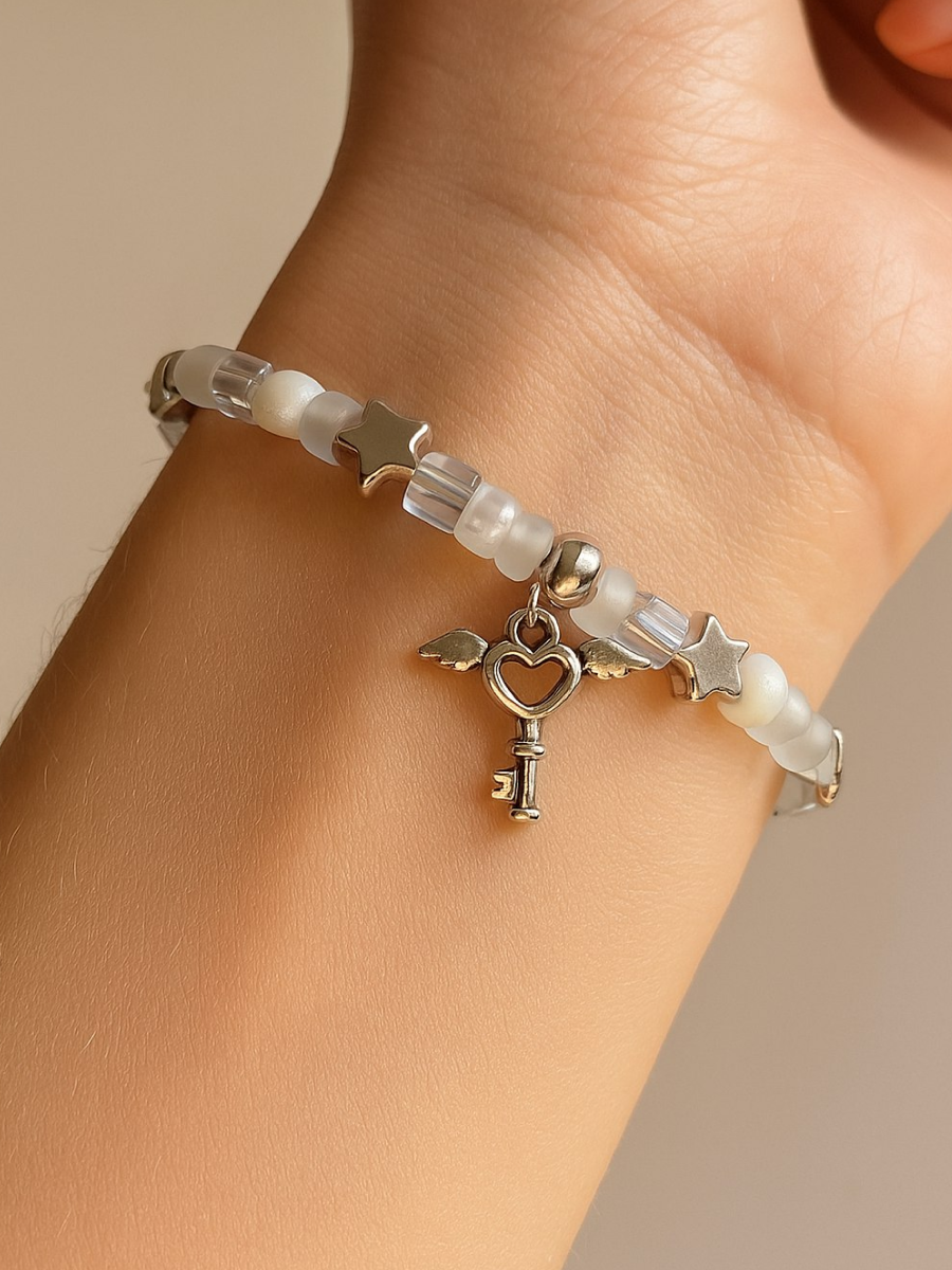 Жесткий браслет, бисер