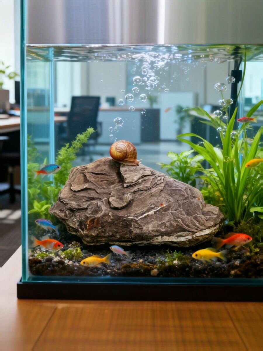 Камень Серая гора для аквариума и террариума, натуральная природная декорация/Креветкин дом