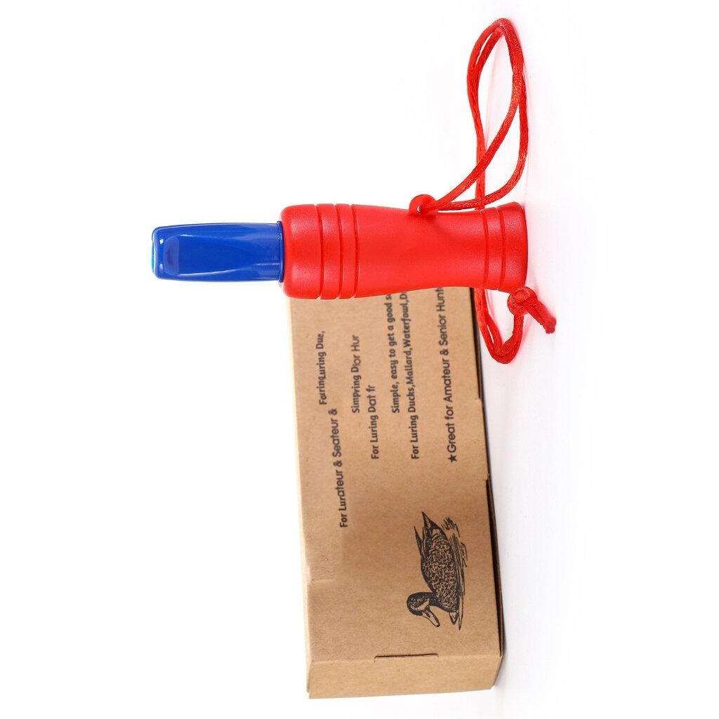 Уличная имитация утки, вызывающая курицу, вызывающий свисток-красный и синий