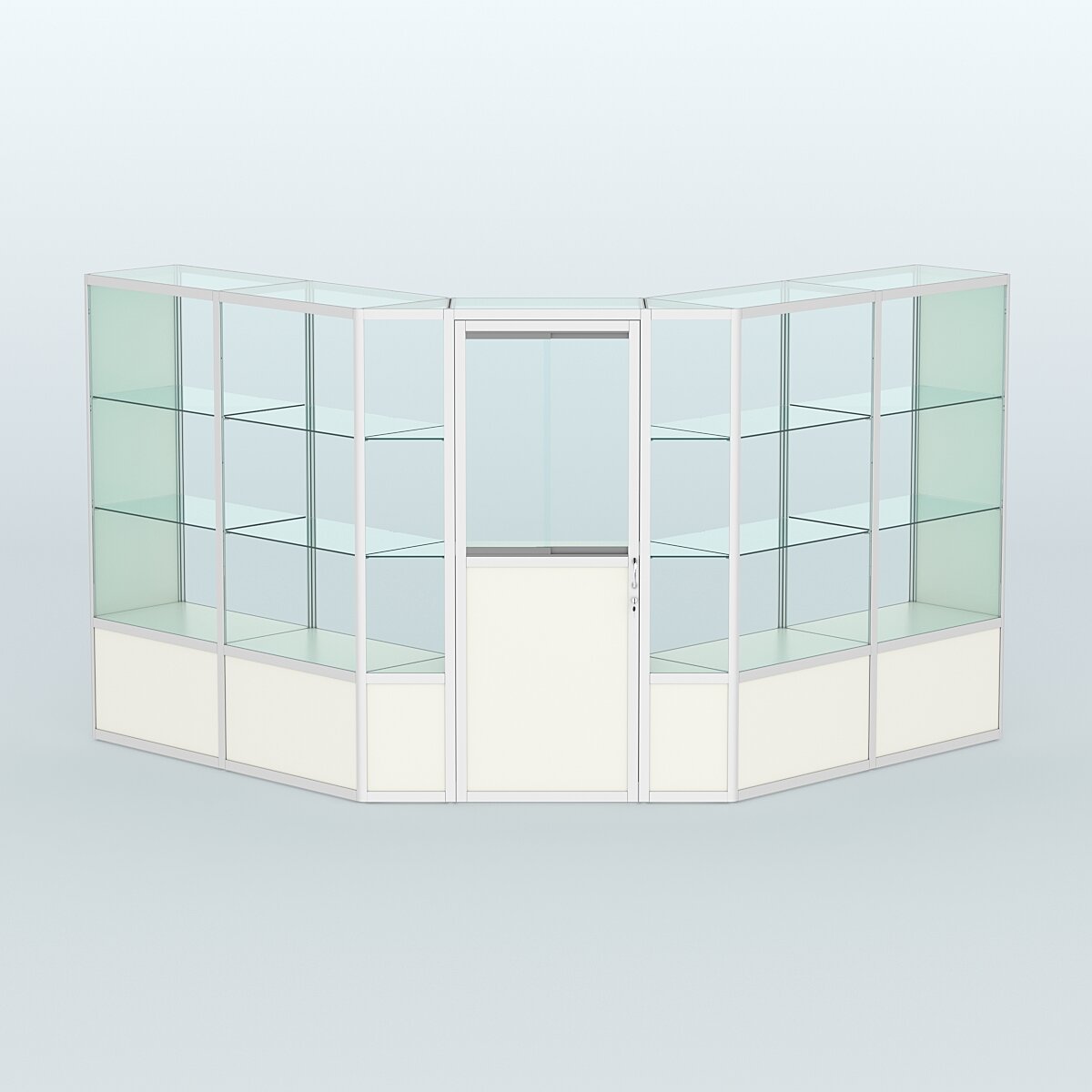 Павильон из профиля угловой №7б (9 кв. м), Белый