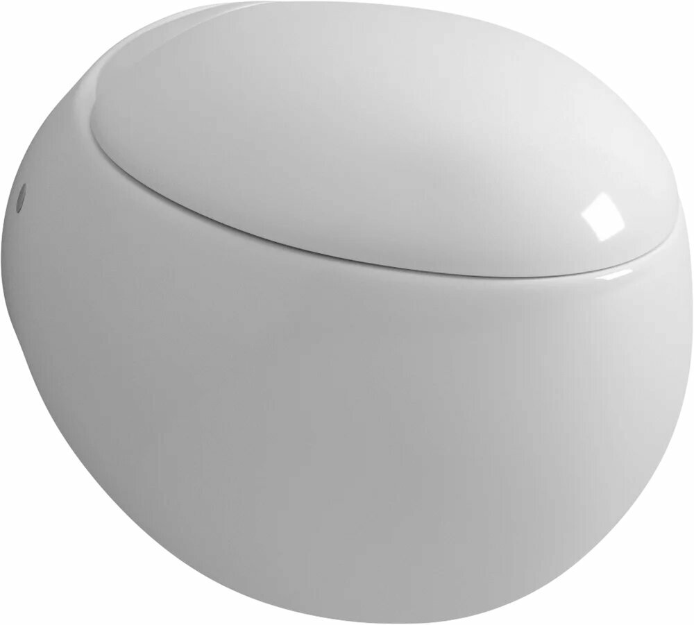 Унитаз подвесной Grossman GR-4442 с микролифтом, без бачка, антивсплеск, фаянсовый, белый, глянцевый, овальный, сиденье для унитаза в комплекте