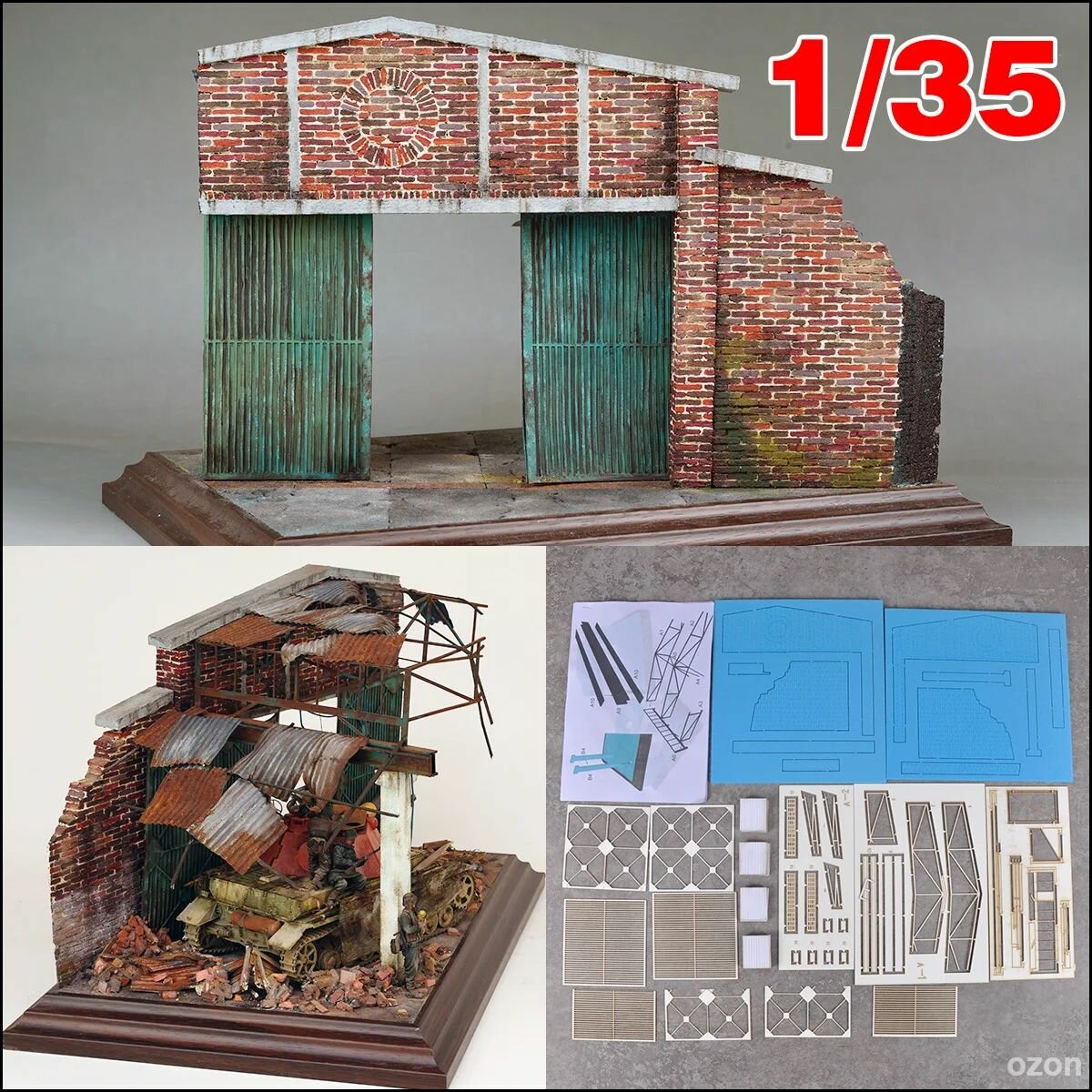 Cor 1/35 сборная модель дома диорама