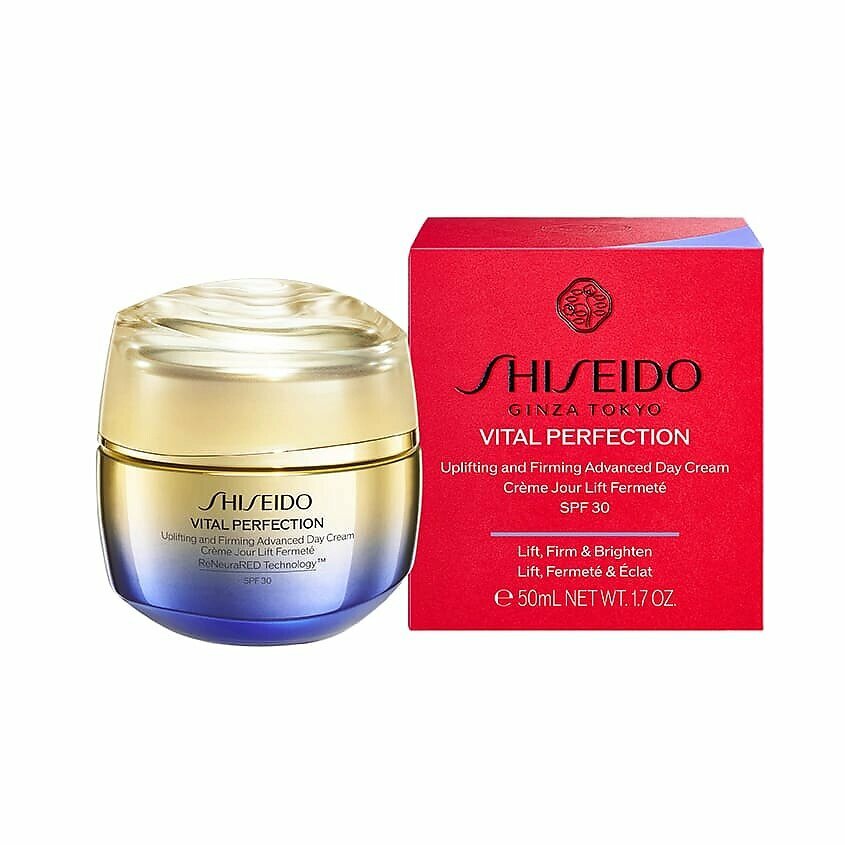 Shiseido Vital Perfection Uplifting And Firming Day Cream SPF 30 - Дневной лифтинг-крем для лица, 50 мл.