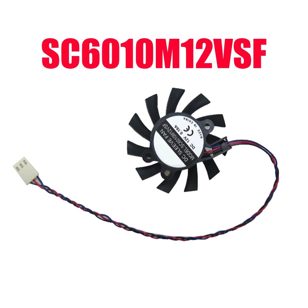 Вентилятор охлаждения SC6010M12VSF DC12V 0.18A 3PIN Новый