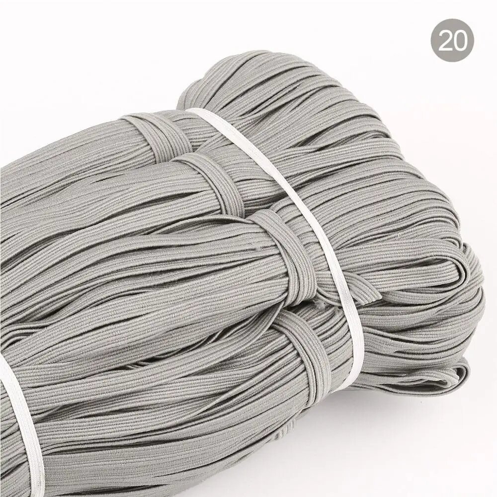 Эластичная лента 6 мм, 5 м, серый (20 Grey)
