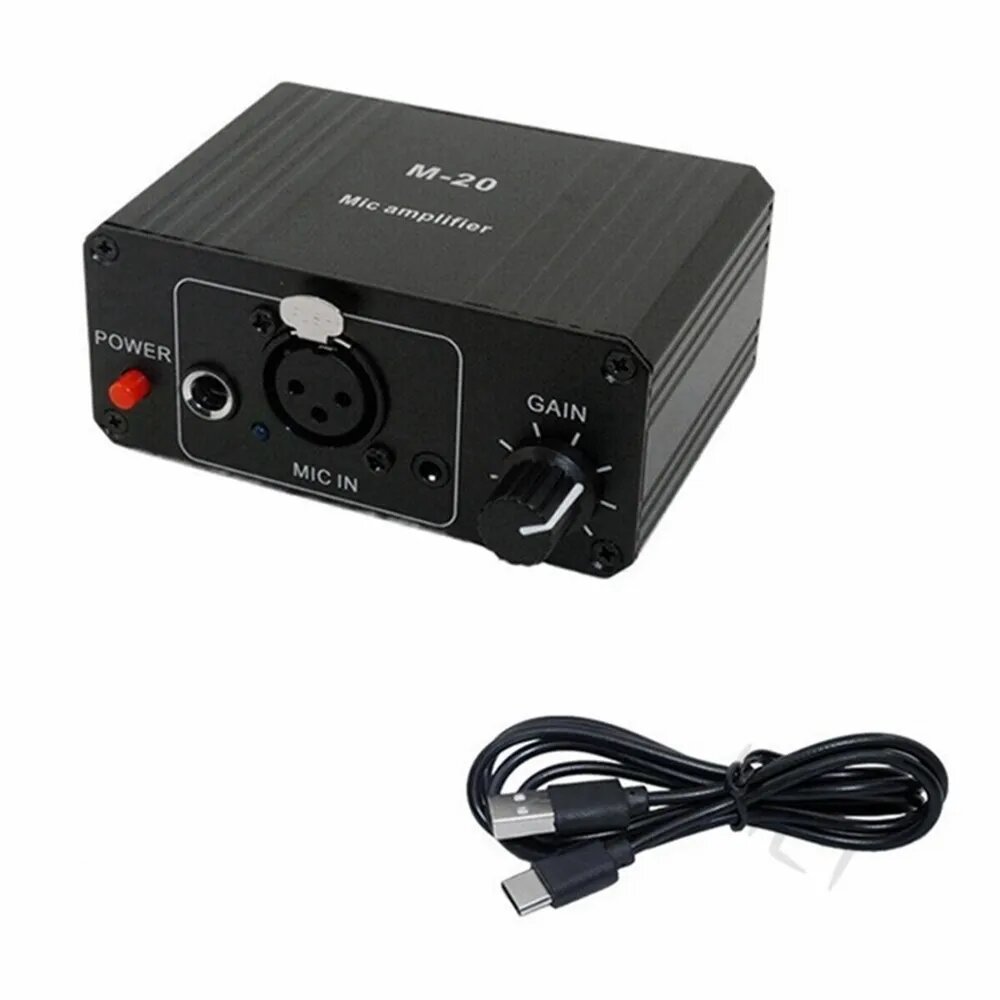 Микрофон M-20 Mic amplifier для компьютера, конденсаторный, проводной