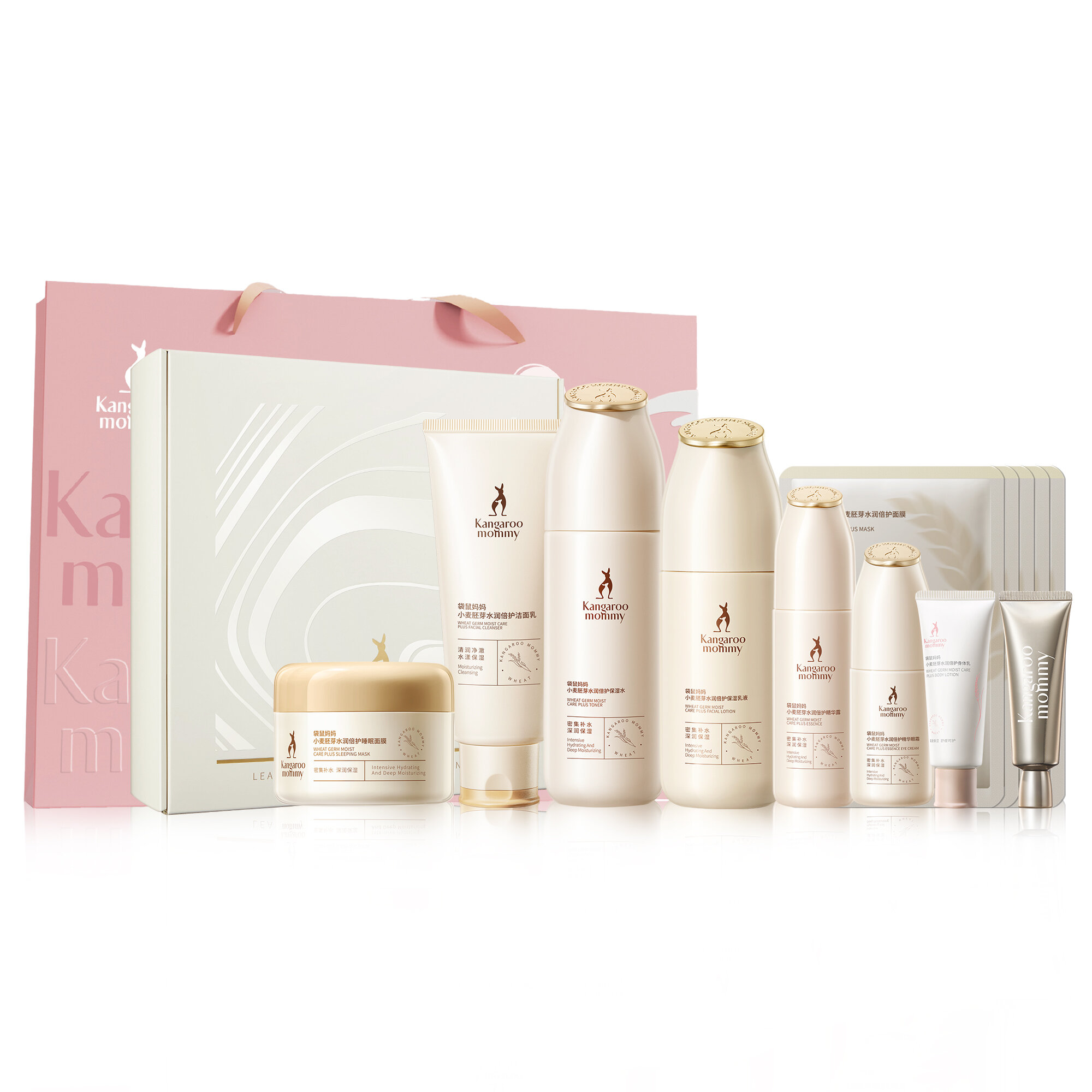 Набор увлажняющего ухода женский Kangaroo Mommy, Gift Selection-Wheat 6 Pcs Set