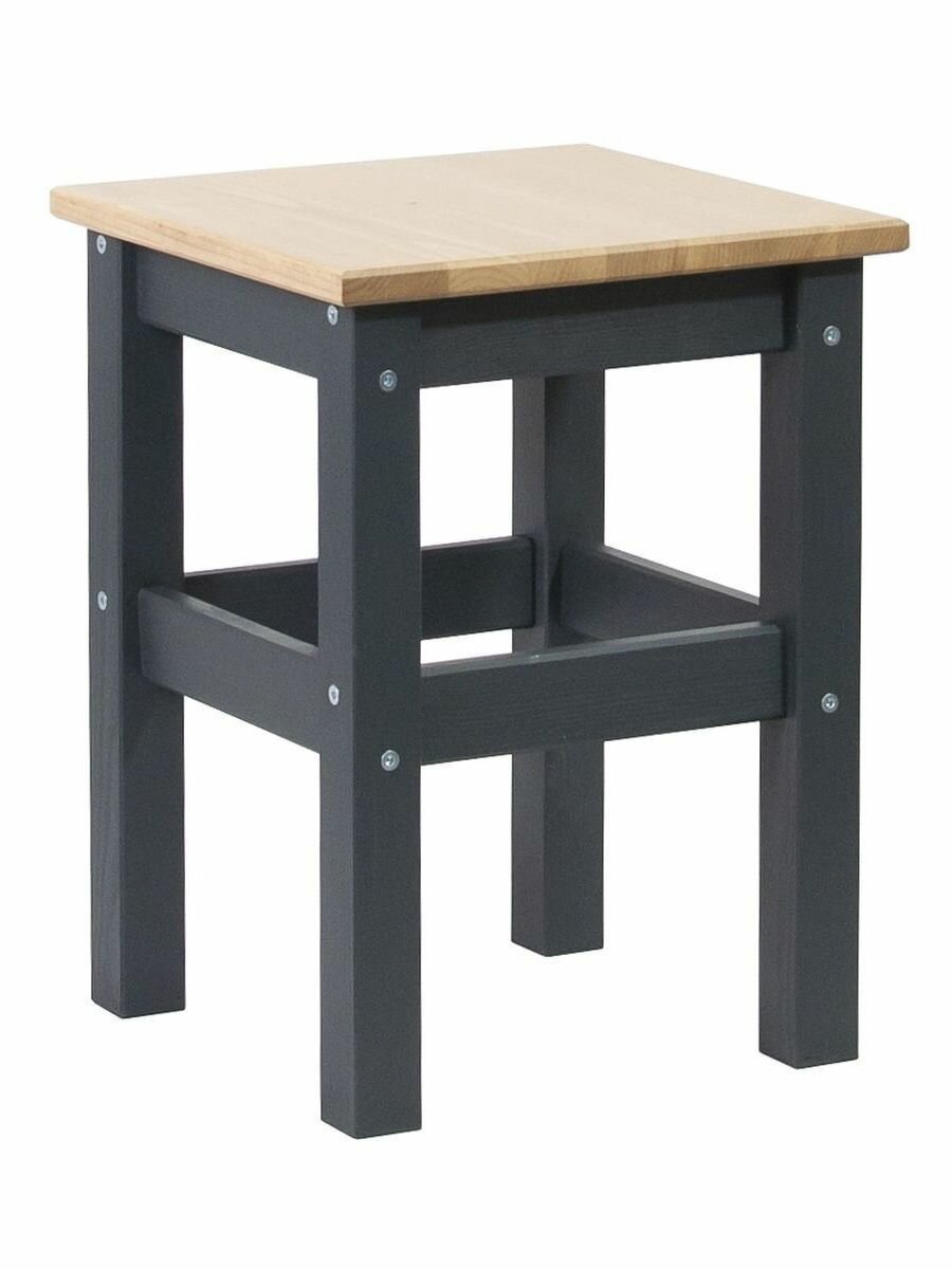 Табурет для кухни, 33х33х45, Одвар, деревянный, для кухни, сосна, серый, IKEA