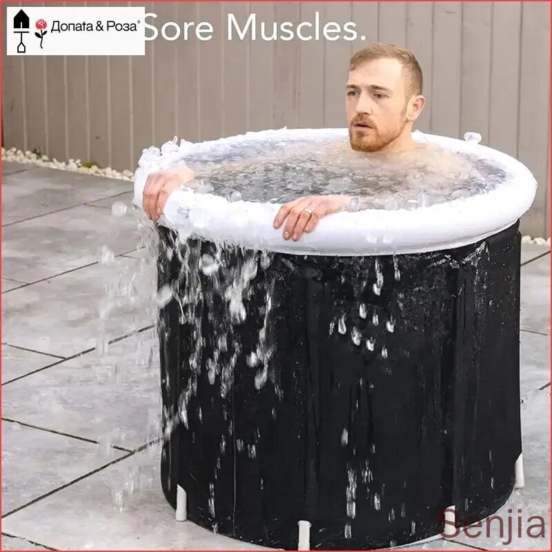 Ледяная ванна для спортсменов, надувная гидромассажная ванна, открытая и закрытая баня