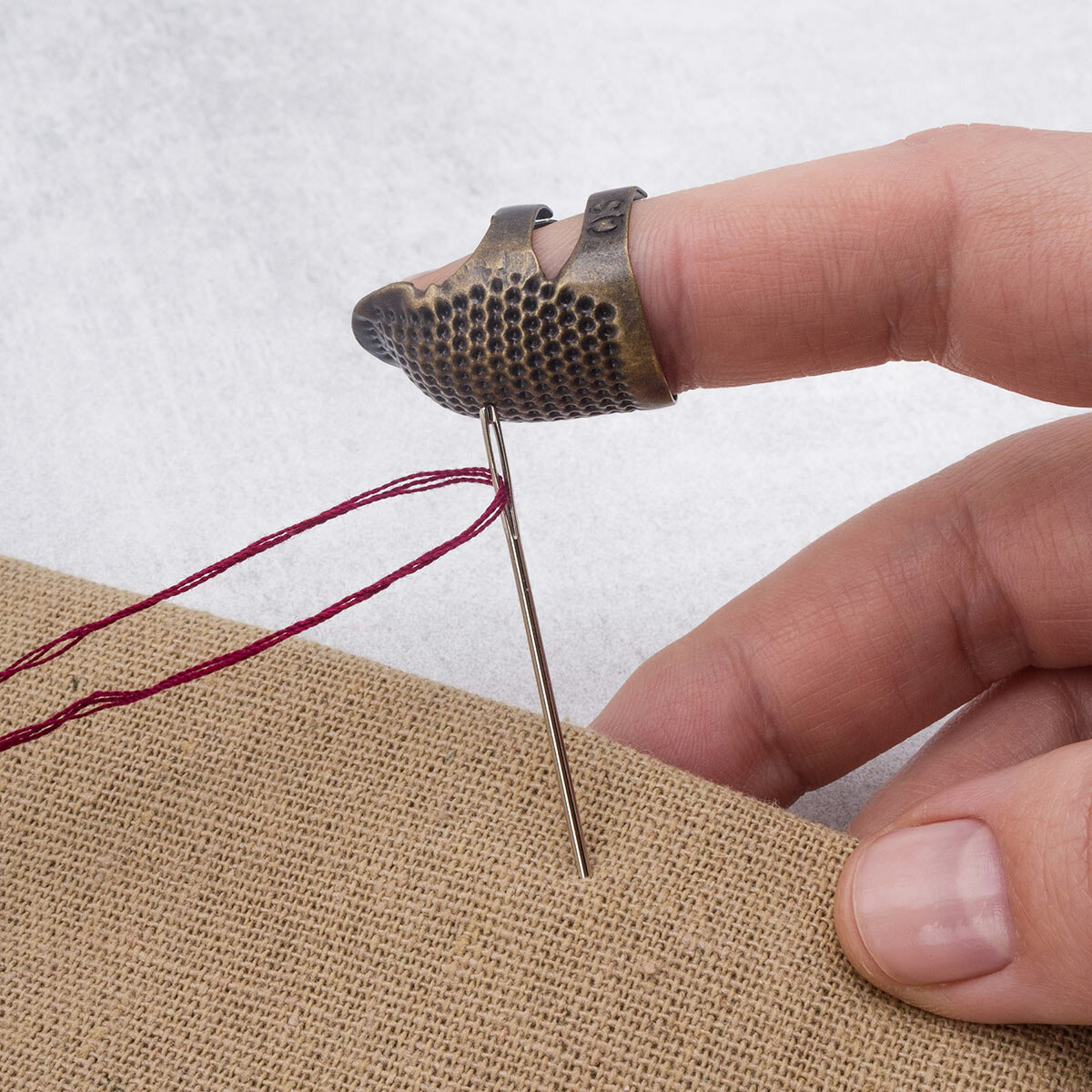 Наперсток регулируемый, размер S, металлический, 2 шт/упак, Hobby&Pro