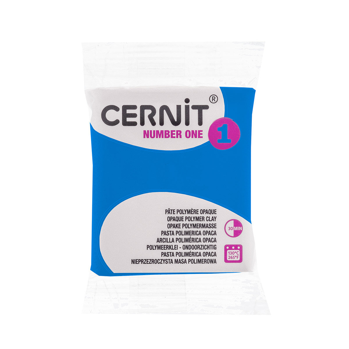 Полимерная глина запекаемая (пластика), Cernit № 1, 56 г (200 синий)