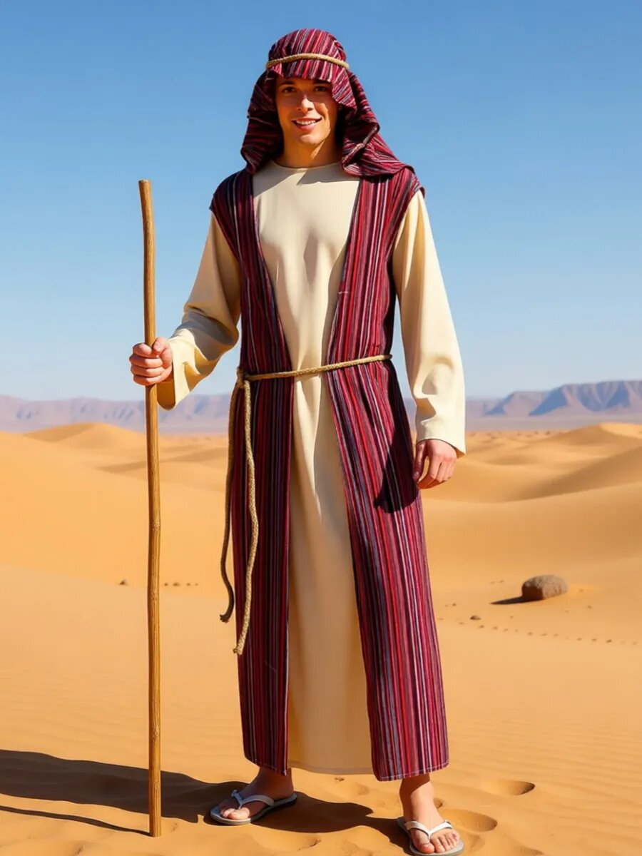 Карнавальный костюм Пастух библейский взрослый мужской, белый, L (54-56)