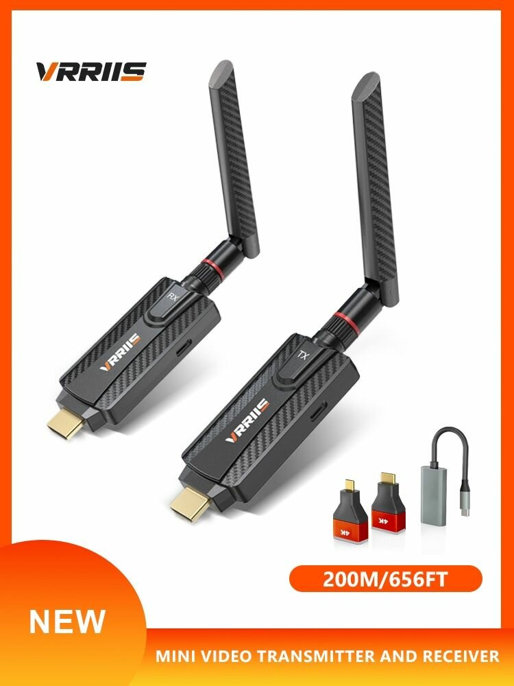 HDMI удлинитель беспроводной WL084L, 5ГГц 1080P Full HD, для ноутбука, Camera, PS4 передача на расстояние 200 м/656ft