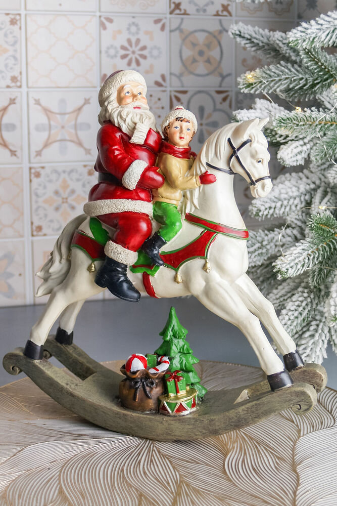 Декоративная фигура лошадка-качалка "праздник для всех", полистоун, 27х30 см, Edelman 1146621