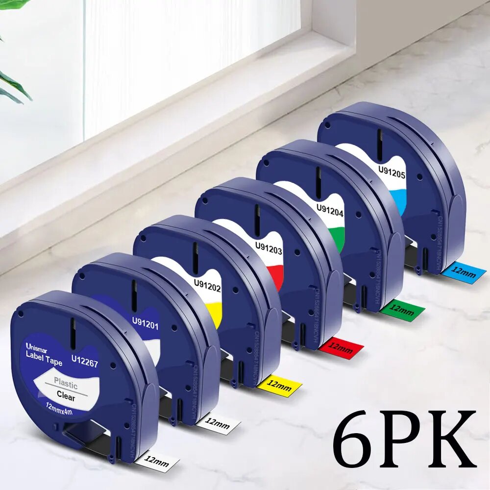Ленты Dymo LetraTag 6PK, 12 мм, цвет 6PK Tapes