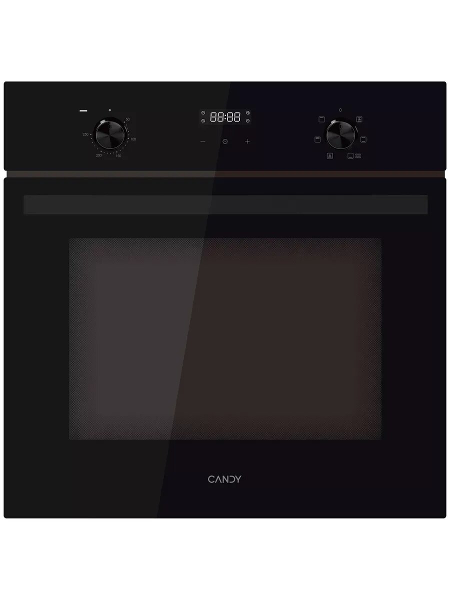 Духовой шкаф Candy COXP06NBB (TD0050105RU) черный, электрический, 62 л, 250 °С, 2 кВт, дисплей, гриль/конвекция