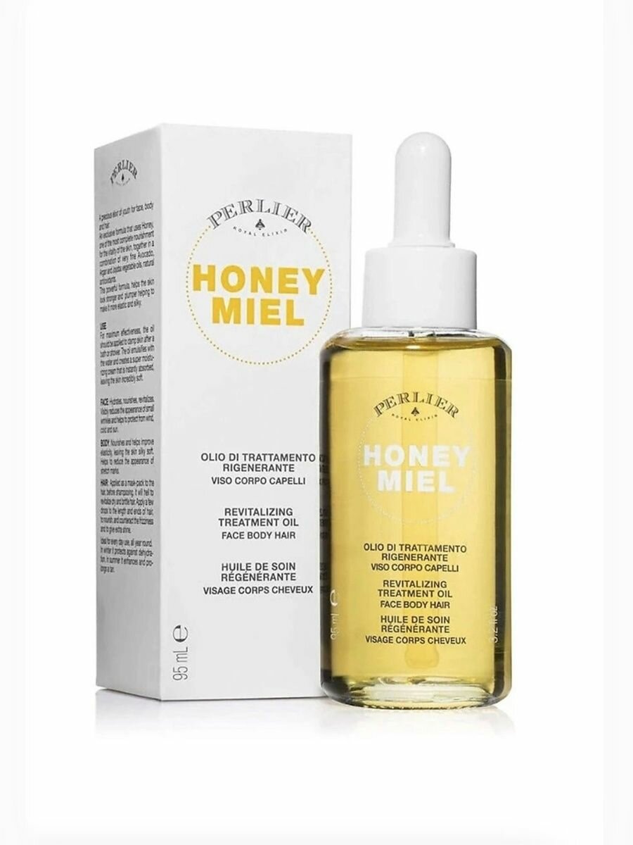 PERLIER Масло для лица, тела и волос восстанавливающее Honey Miel Revitalizing Treatment Oil Face Body Hair, 95 мл