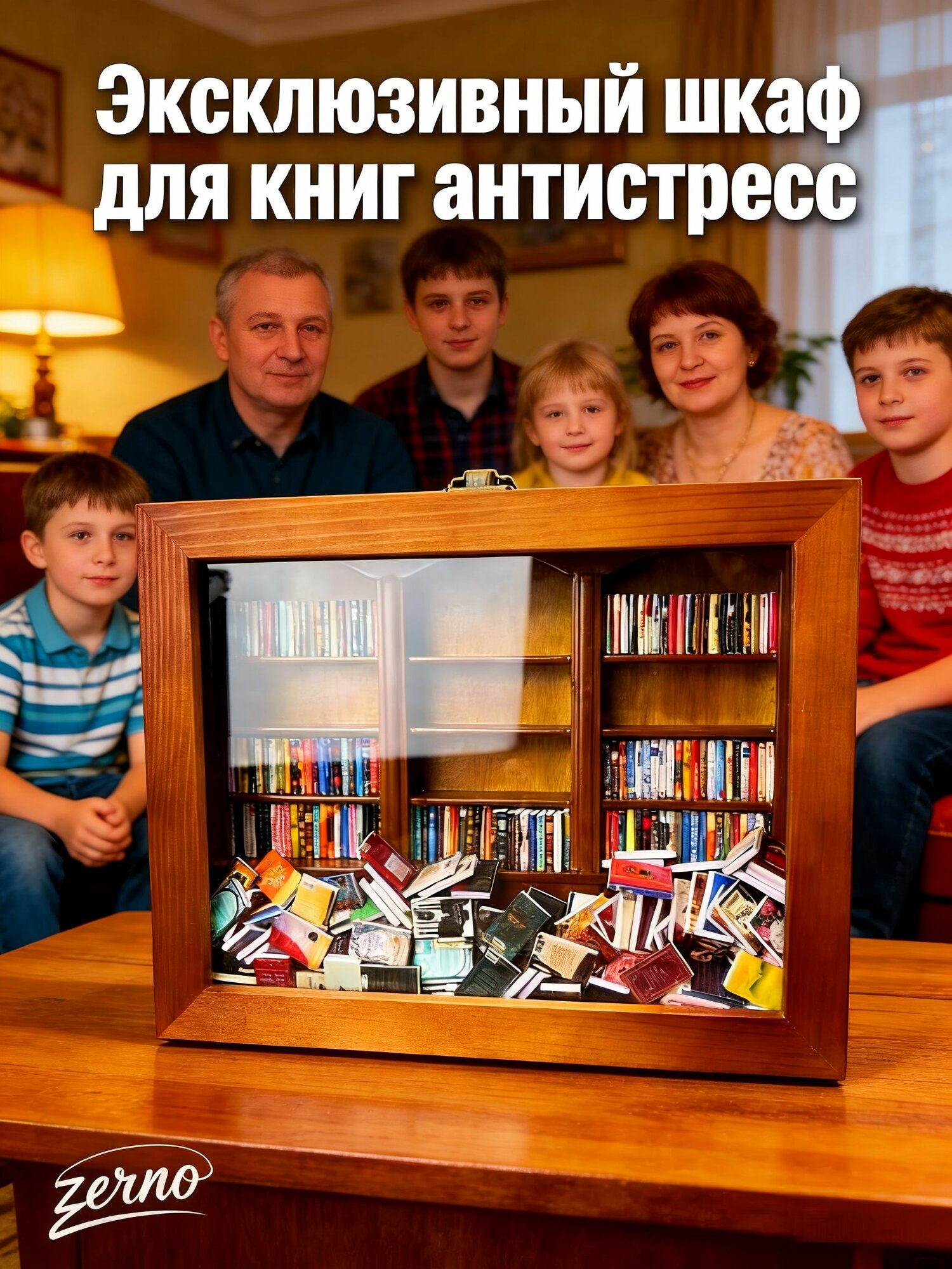 Игрушки-антистрессх-Эксклюзивный шкаф для книг антистресс+200 книг с открытым переплетом