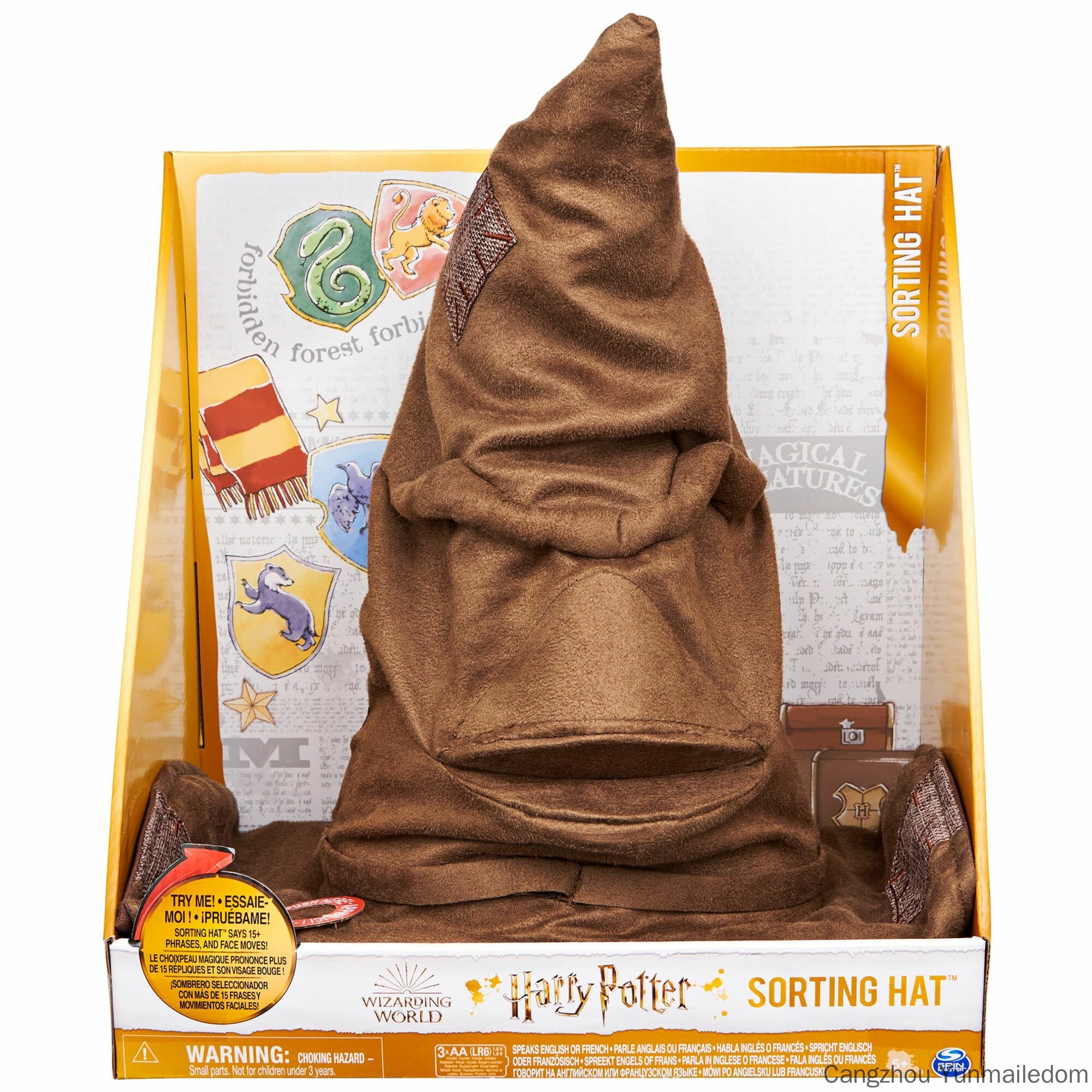 Spin Master Wizarding World Harry Potter Talking Sorting Hat / с 15 фразами для ролевых игр, детскими игрушками для детей в возрасте от 5 лет и старше. Говорящая волшебная шляпа-сортировщик