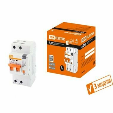 Дифф. Автомат АД12 2Р 16А 30мА TDM (SQ0204-0106)