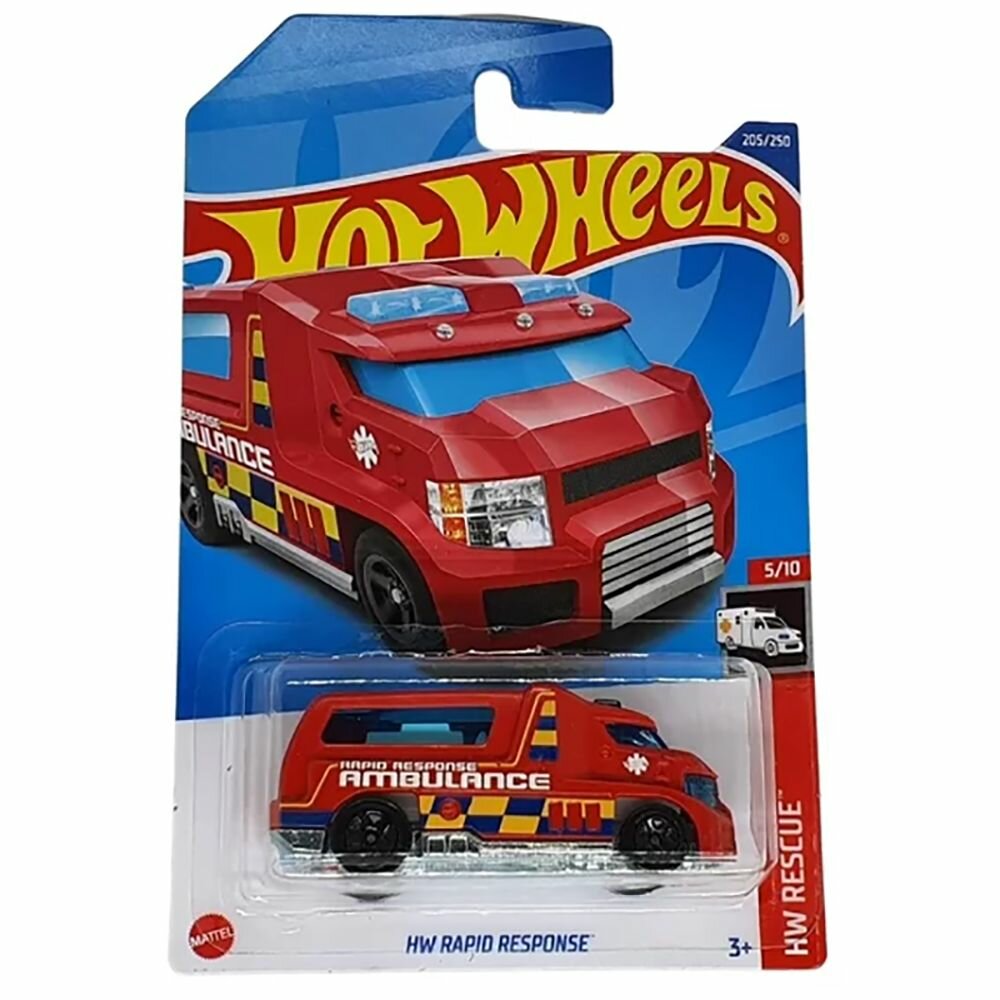 Машинка базовая Hot Wheels HW Rapid Response красный