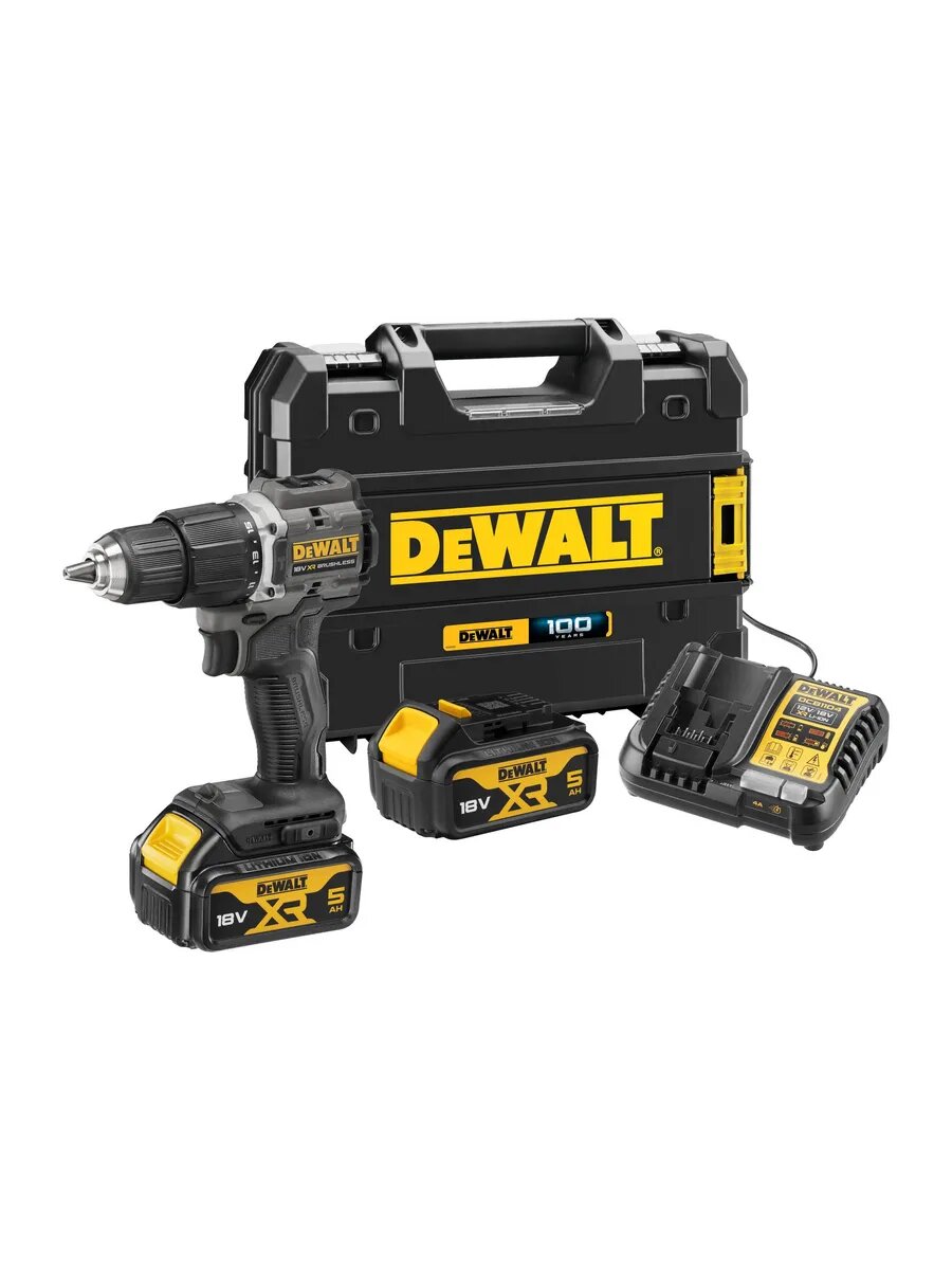 Ударная дрель-шуруповерт Dewalt DCD100P2T, 18 В, 1650 об/ми