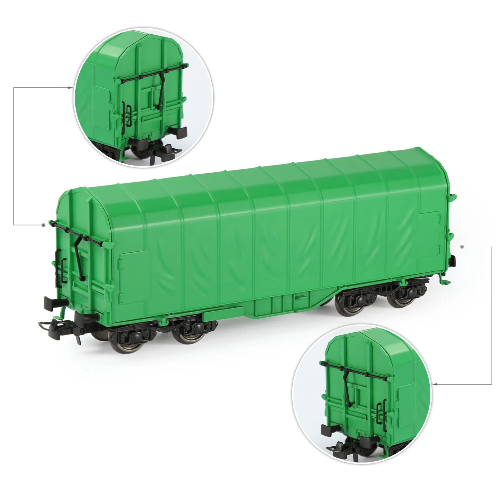 Evemodel Железная дорога Грузовые вагоны C8762 1:87 Зеленый, Green (No Print)