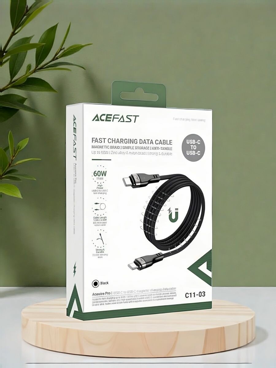 Кабель зарядки и передачи данных Acefast C11-03 60W Type-C to Type-C