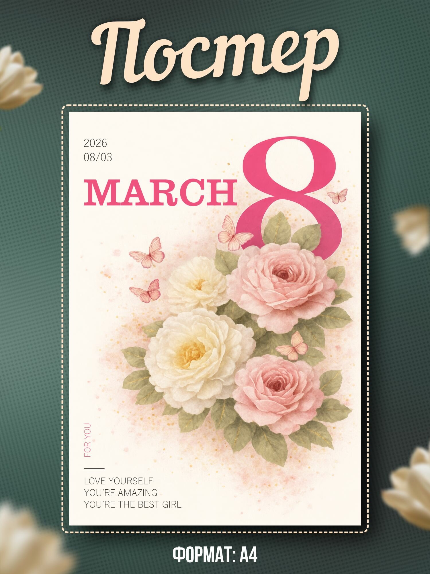 Плакат 8 марта