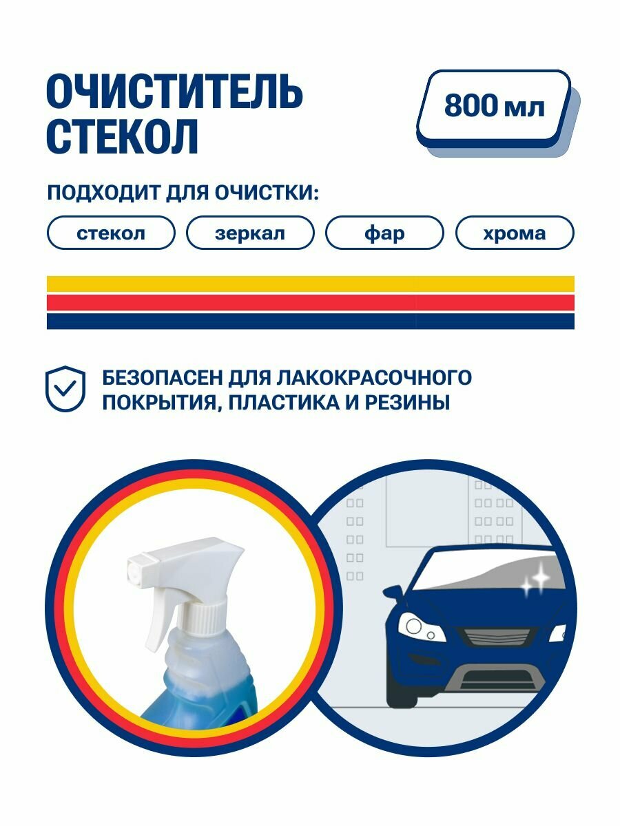Очиститель стекол, флакон-спрей 800 мл