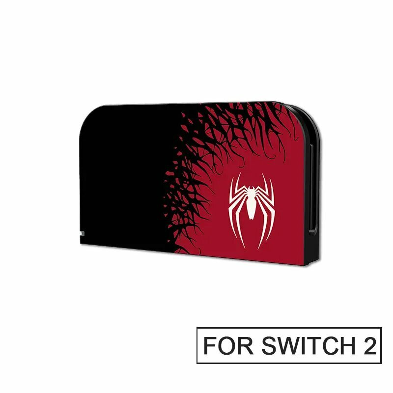 Защитный чехол на лицевую панель на тему паука для Nintendo Switch 2, зарядная док-станция для телевизора, декоративный сменный чехол на переднюю панель