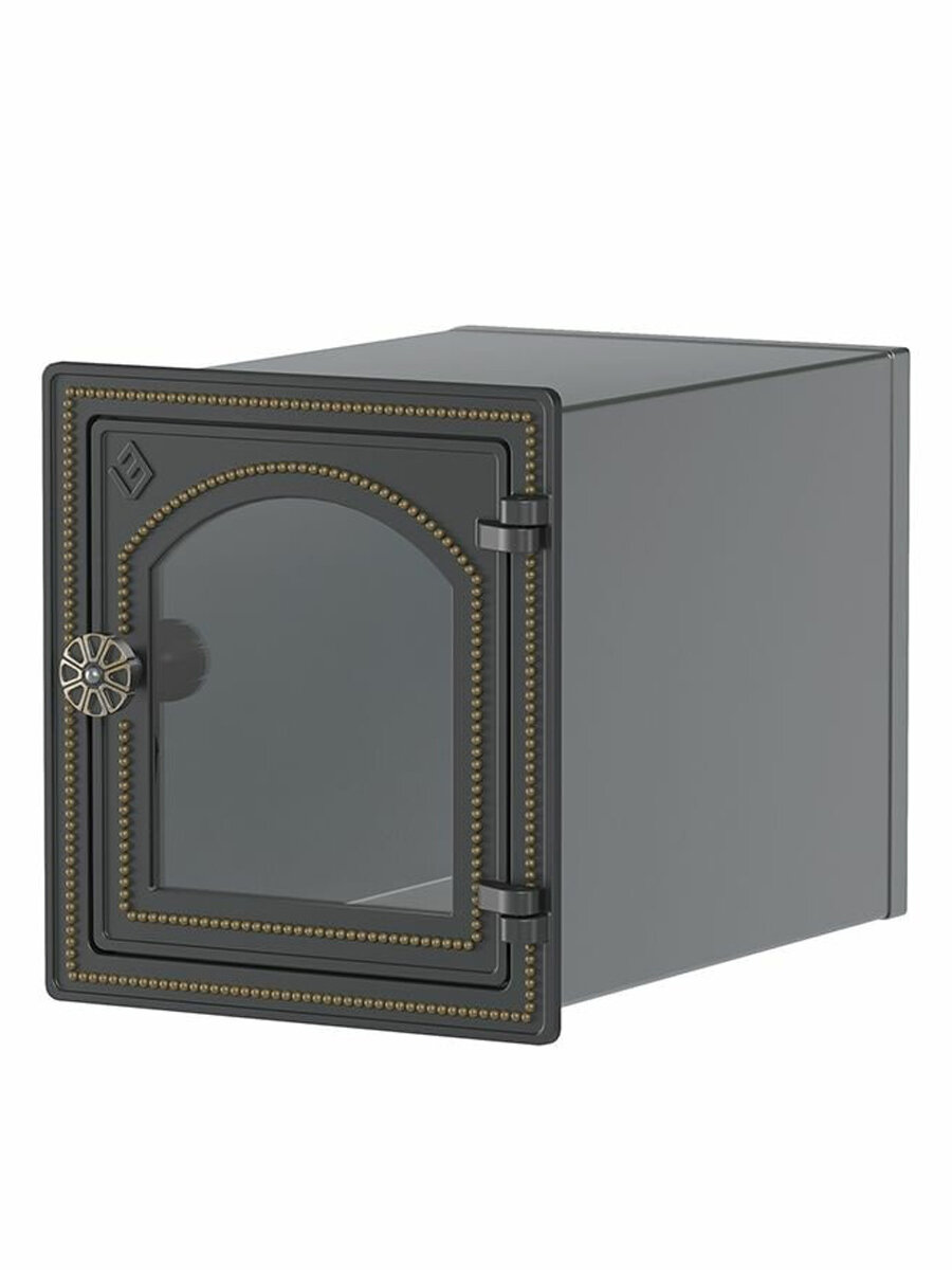 Духовой шкаф чугунный, духовка для печи Везувий ДТ-4С бронза