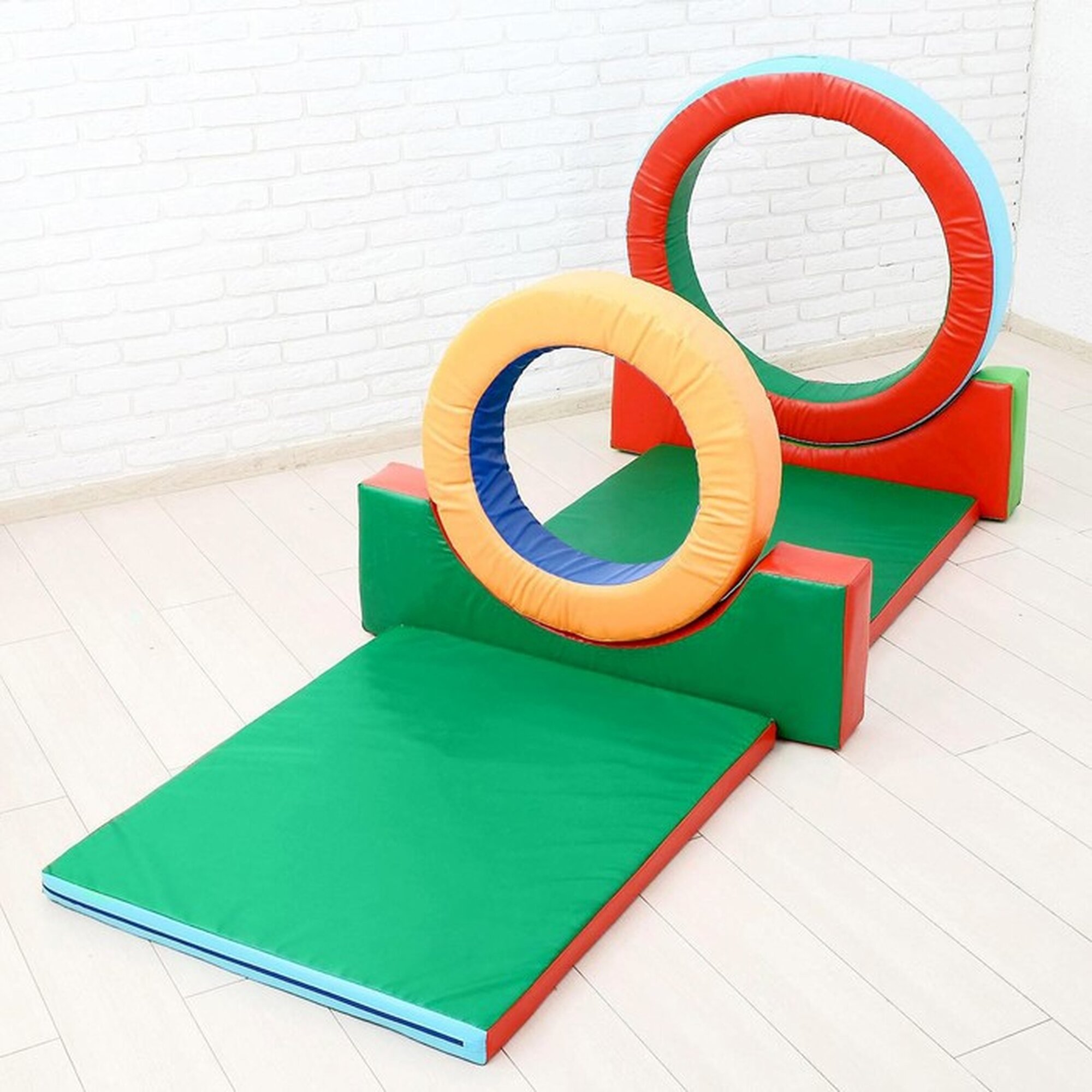 Игровой комплекс ЛАС играс "Два Кольца", мягкий, нагрузка до 50 кг, микс